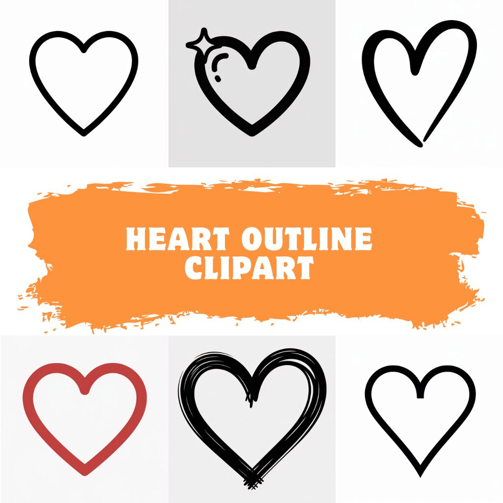 21 Heart Outline Clipart to Download Free