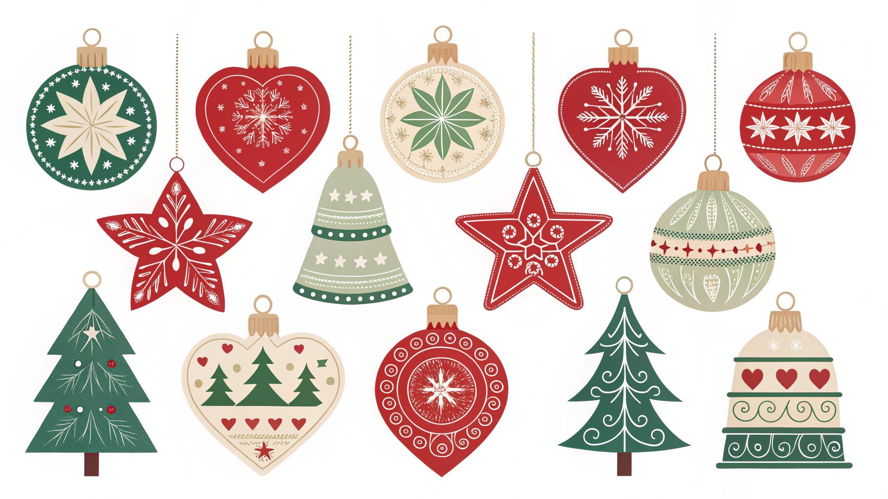 18 Christmas Balls Clipart Free