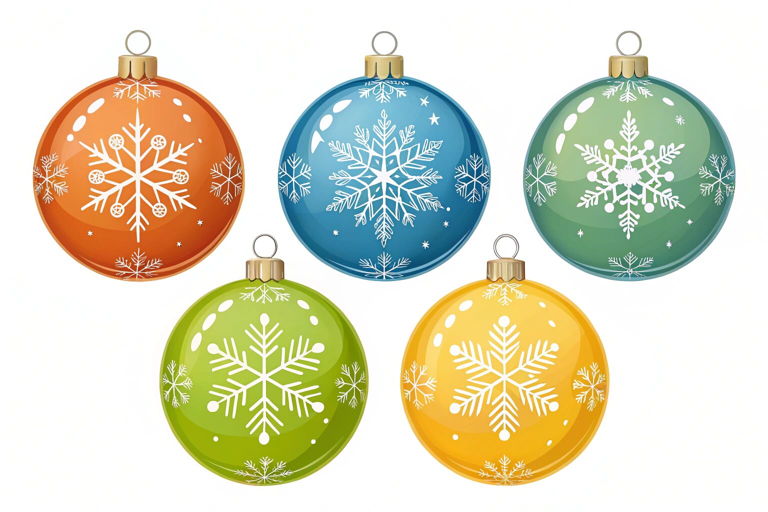 18 Christmas Balls Clipart Free