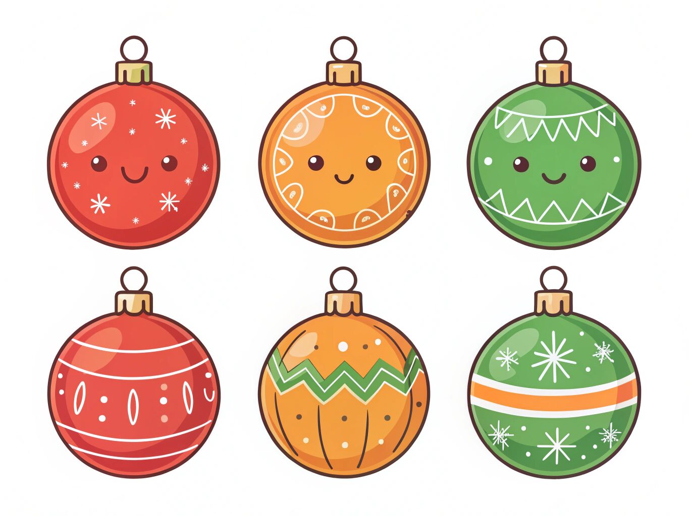 16 Christmas Tree Ornaments Clipart Free