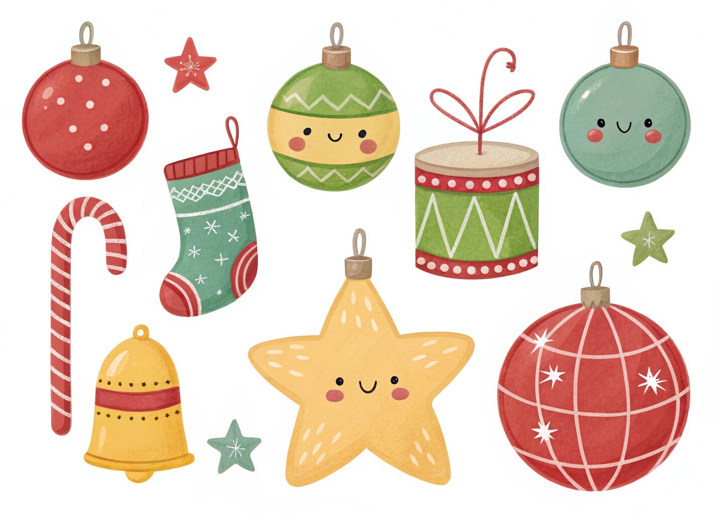 16 Christmas Tree Ornaments Clipart Free