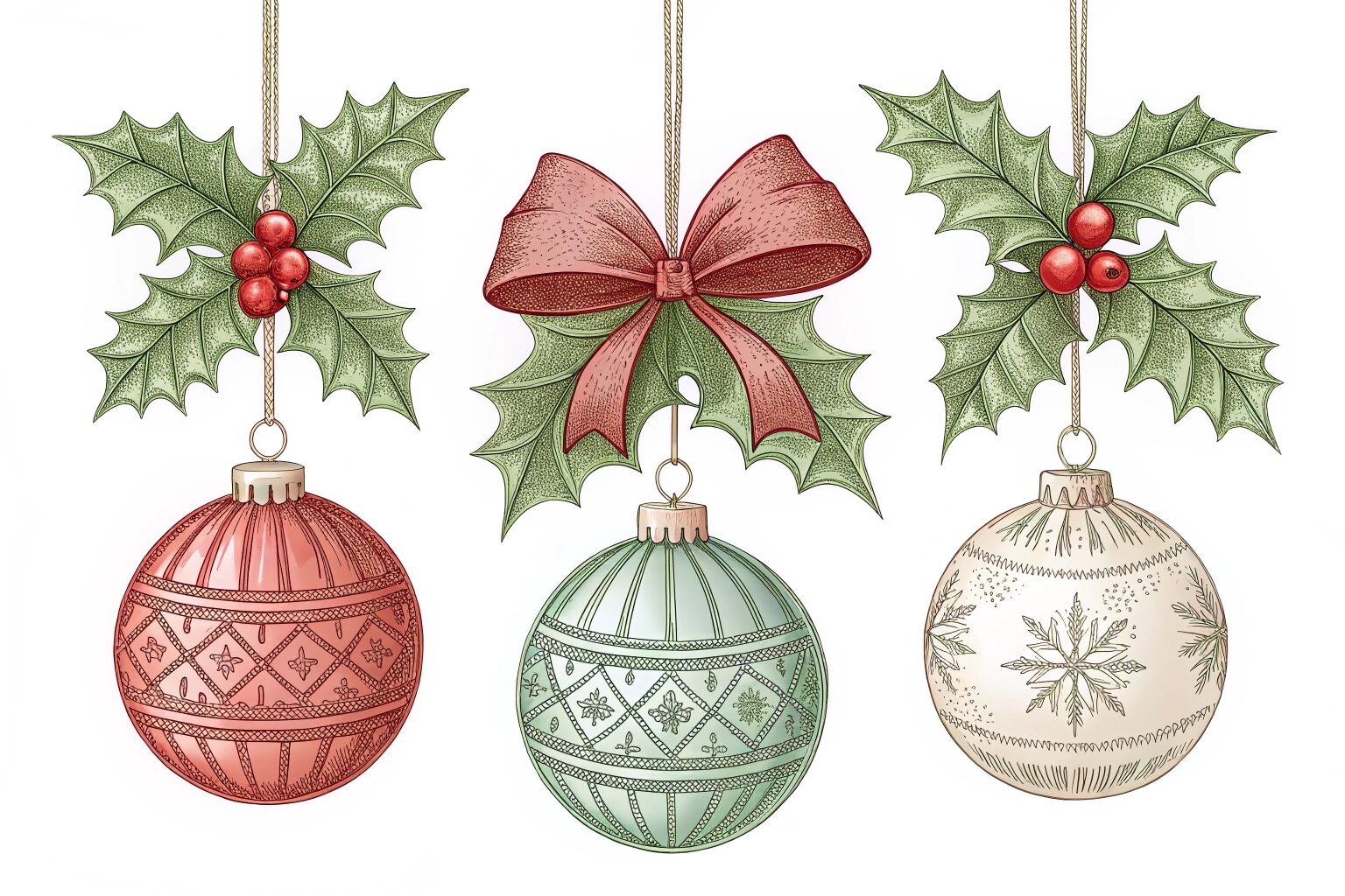 16 Christmas Tree Ornaments Clipart Free