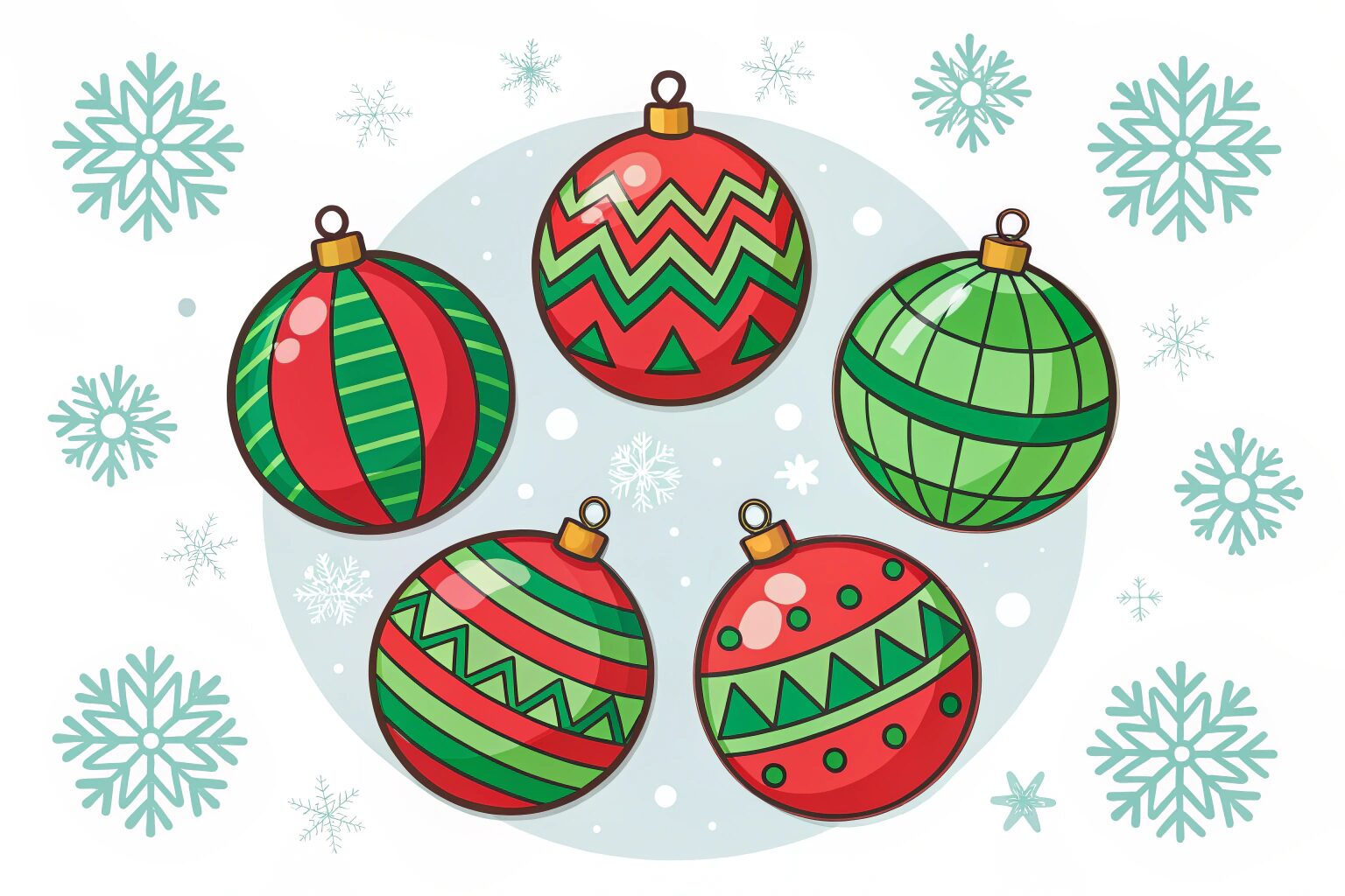 16 Christmas Tree Ornaments Clipart Free