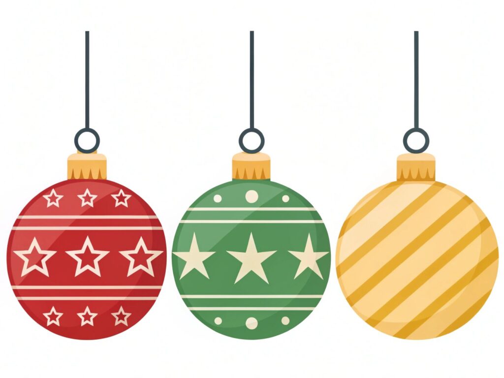 16 Christmas Tree Ornaments Clipart Free