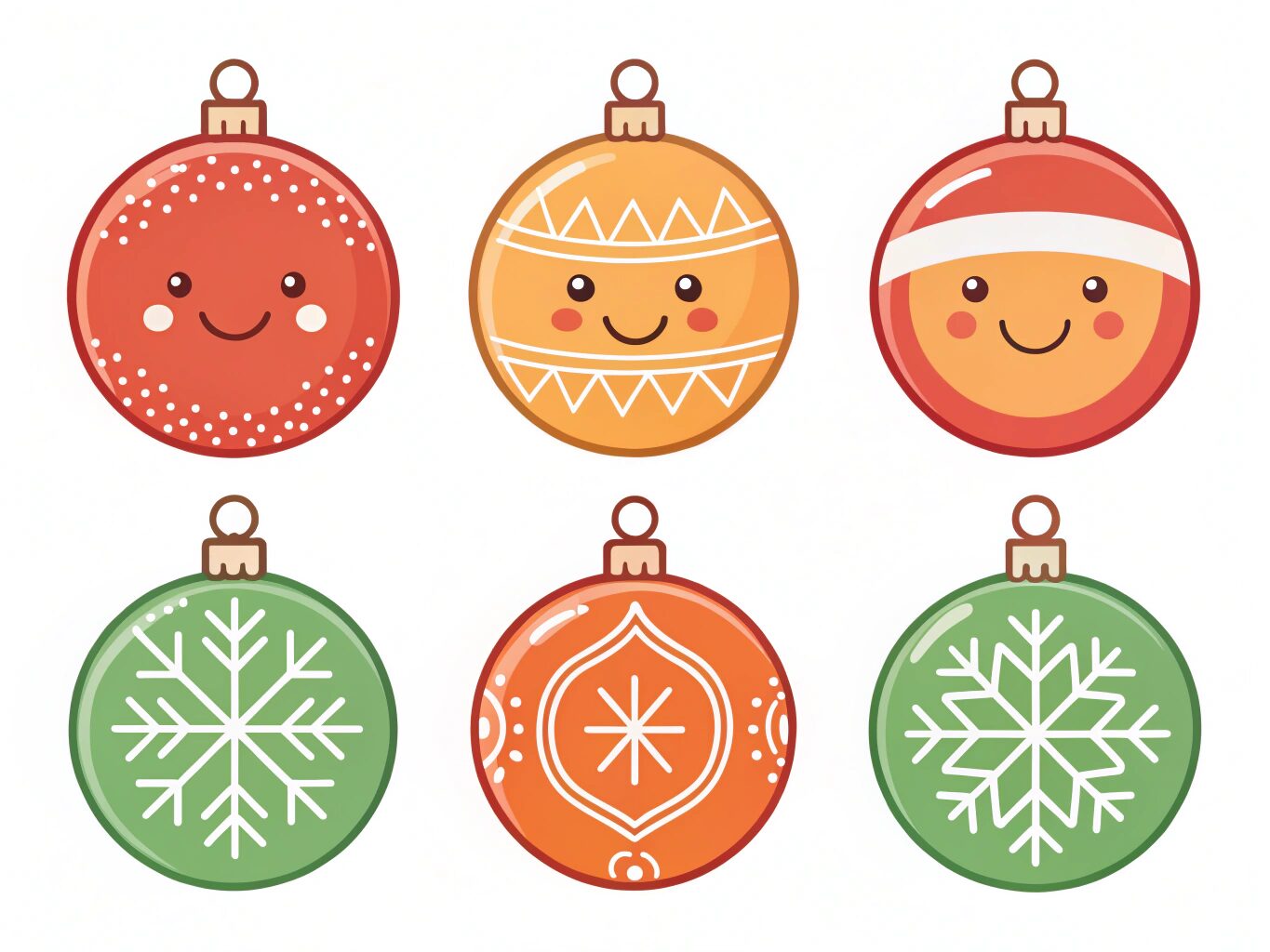 16 Christmas Tree Ornaments Clipart Free