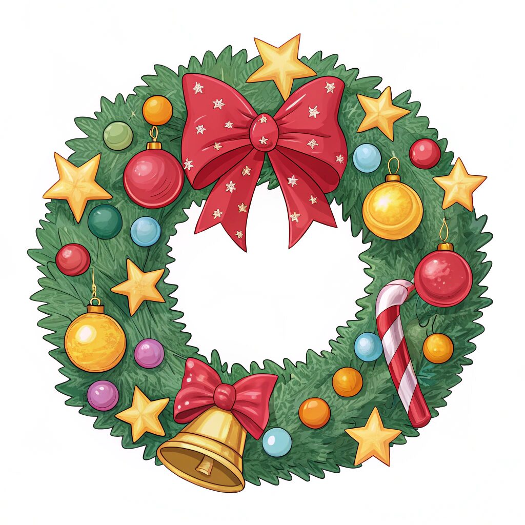 30 Christmas Wreath Clipart Free