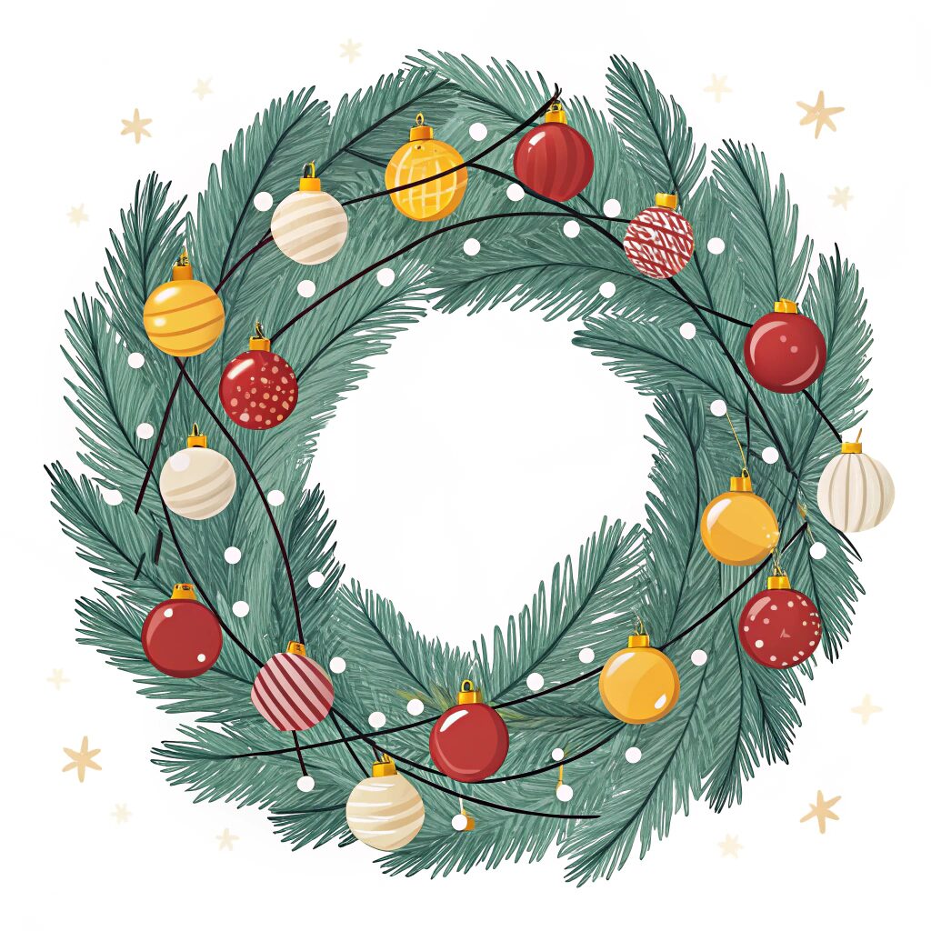 30 Christmas Wreath Clipart Free