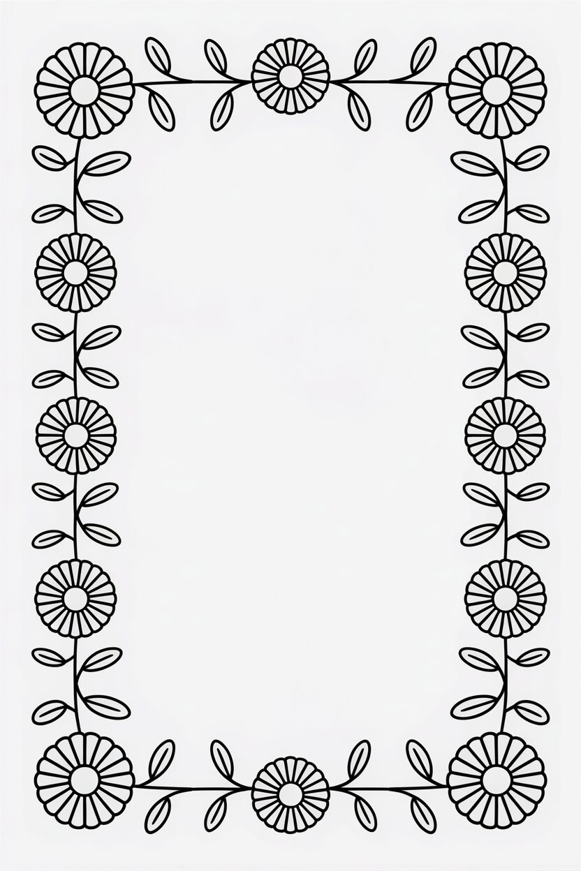 89 Flower Clipart Black and White Free