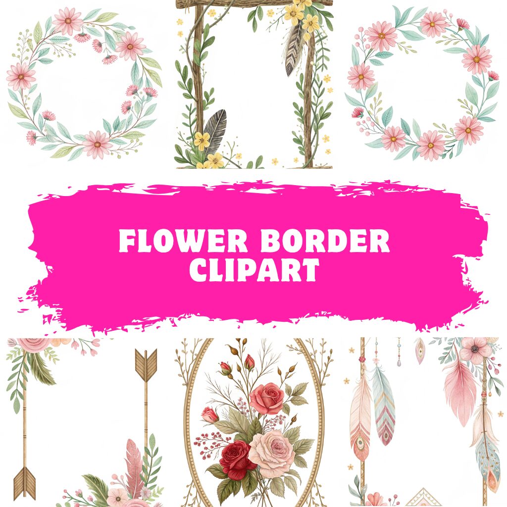 49 Flower Border Clipart Free to Prints