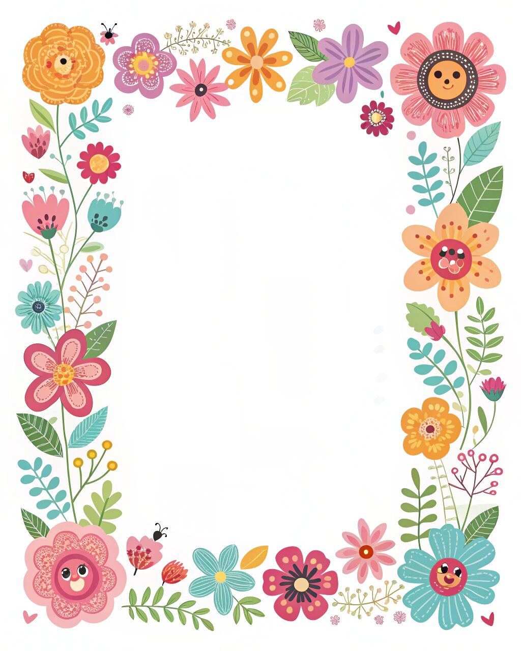 49 Flower Border Clipart Free to Prints