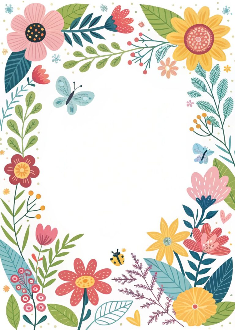 49 Flower Border Clipart Free to Prints