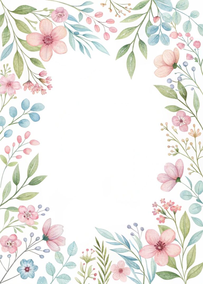 49 Flower Border Clipart Free to Prints