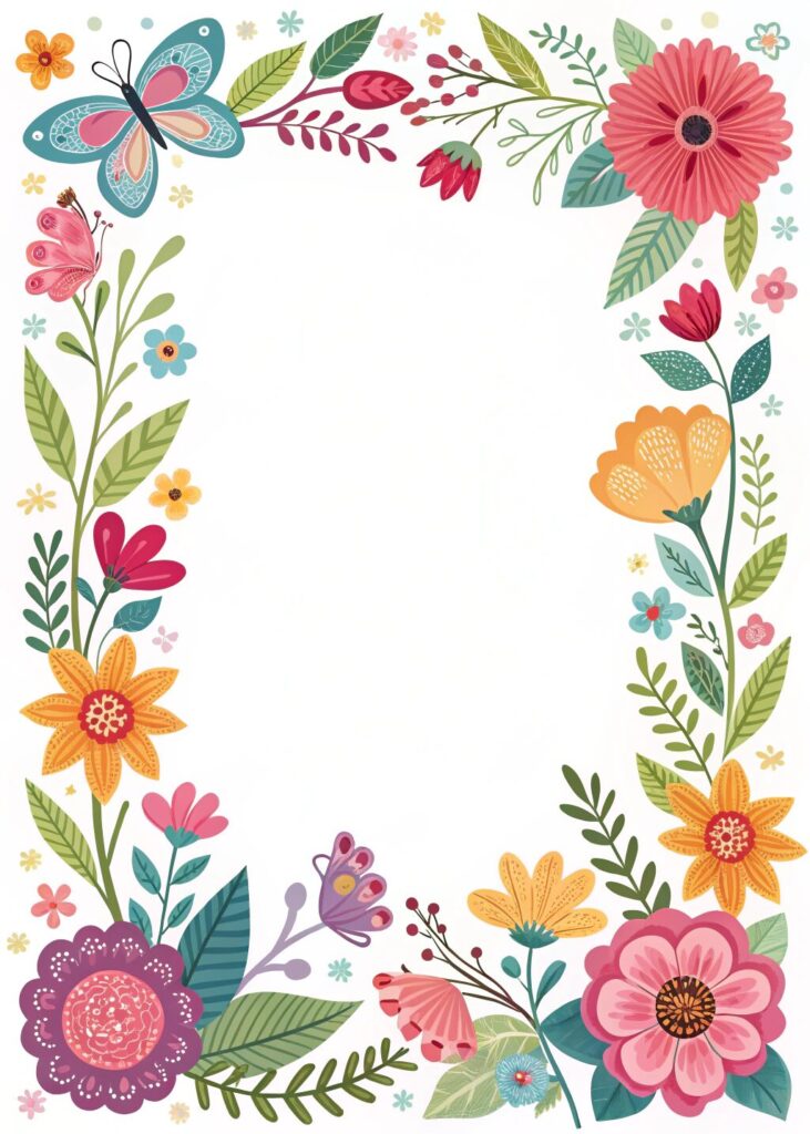 49 Flower Border Clipart Free to Prints