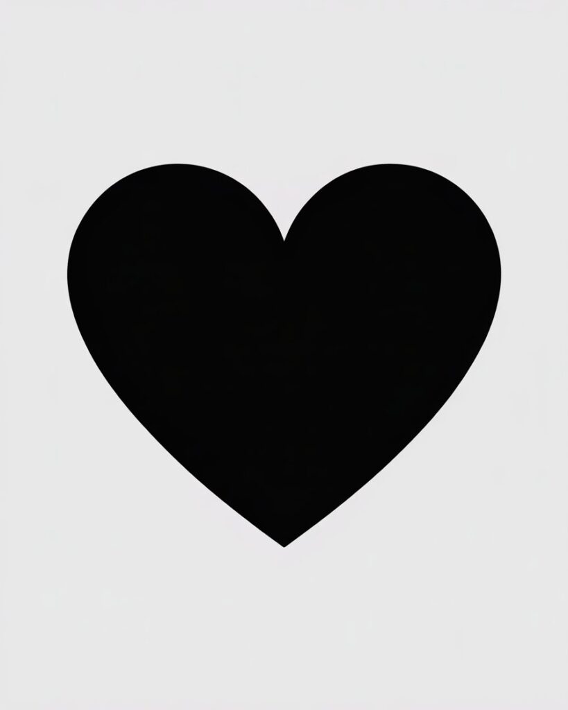 28 Heart Clipart Black and White Free Prints
