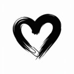 28 Heart Clipart Black and White Free Prints