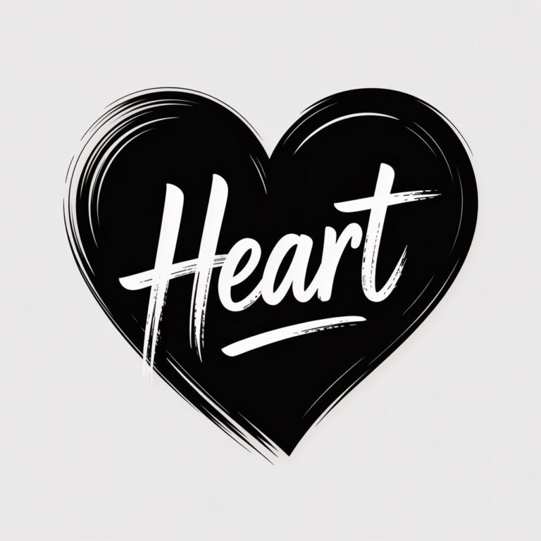 28 Heart Clipart Black and White Free Prints