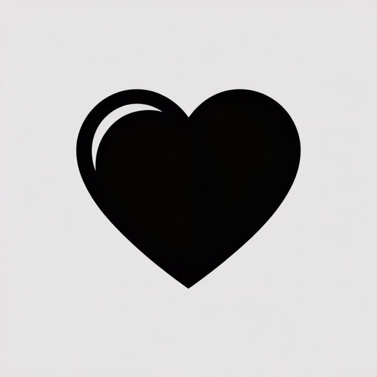 28 Heart Clipart Black and White Free Prints