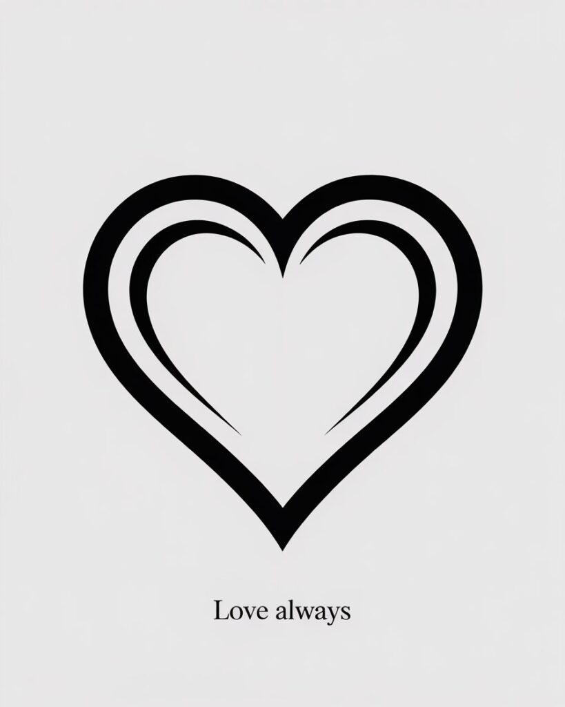 28 Heart Clipart Black and White Free Prints