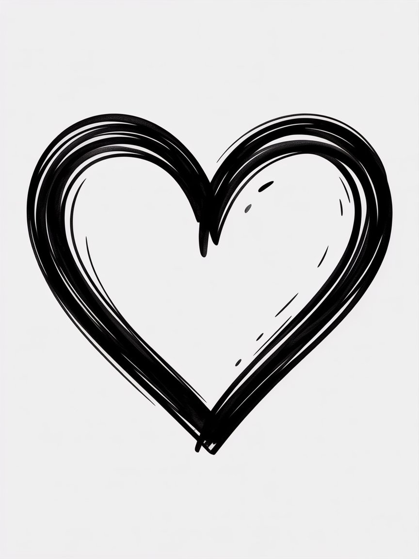 21 Heart Outline Clipart to Download Free