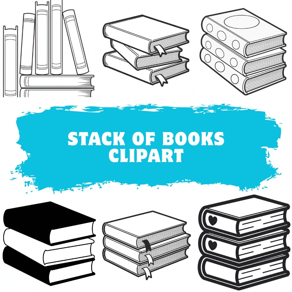 17 Stack of Books Clipart Free