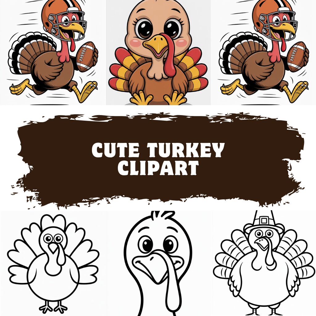 30 Cute Turkey Clipart Free to Download