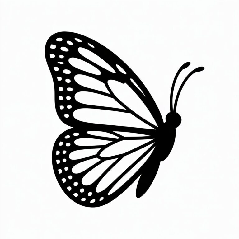 15 Butterfly Clipart Black and White Free