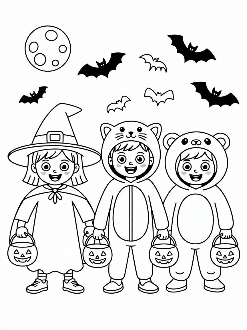 45 Halloween Clipart Black and White Free to Download