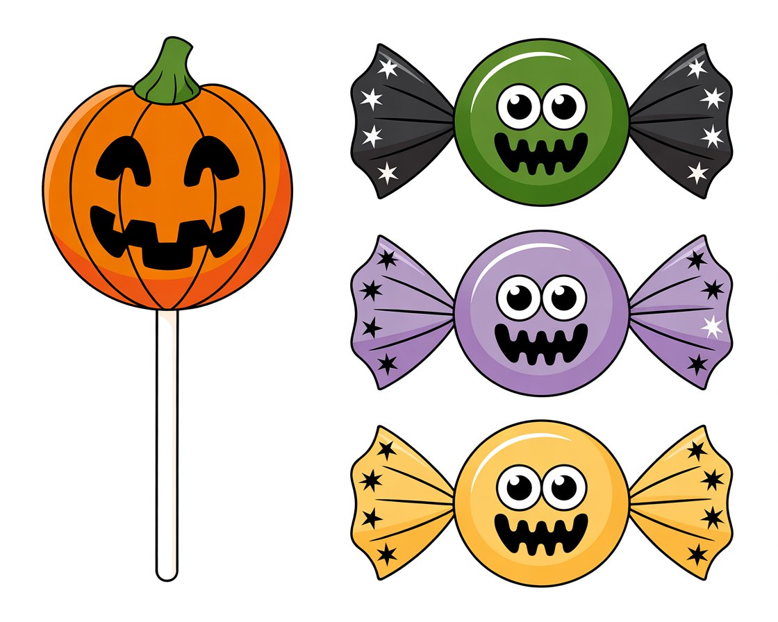 18 Halloween Candy Clipart to Download
