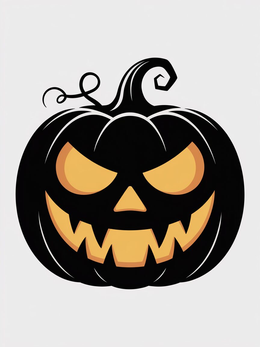 45 Halloween Clipart Black and White Free to Download