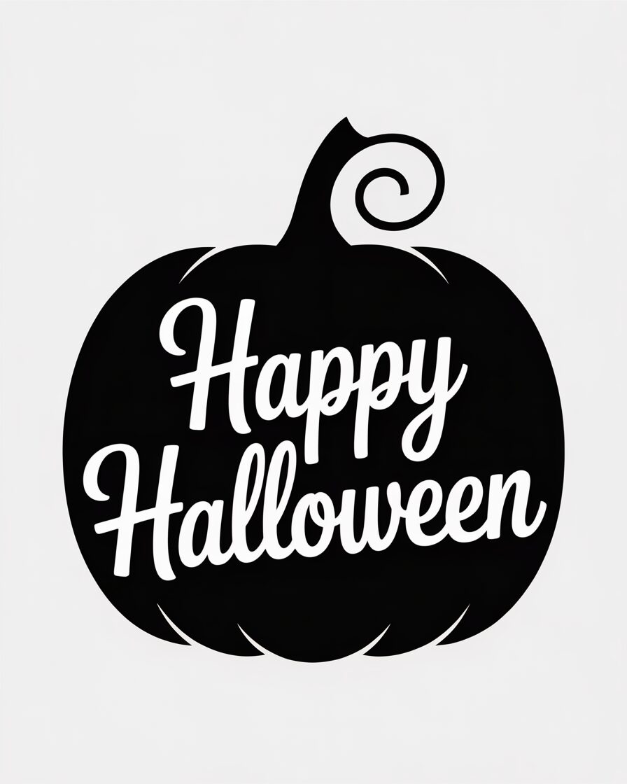 45 Halloween Clipart Black and White Free to Download