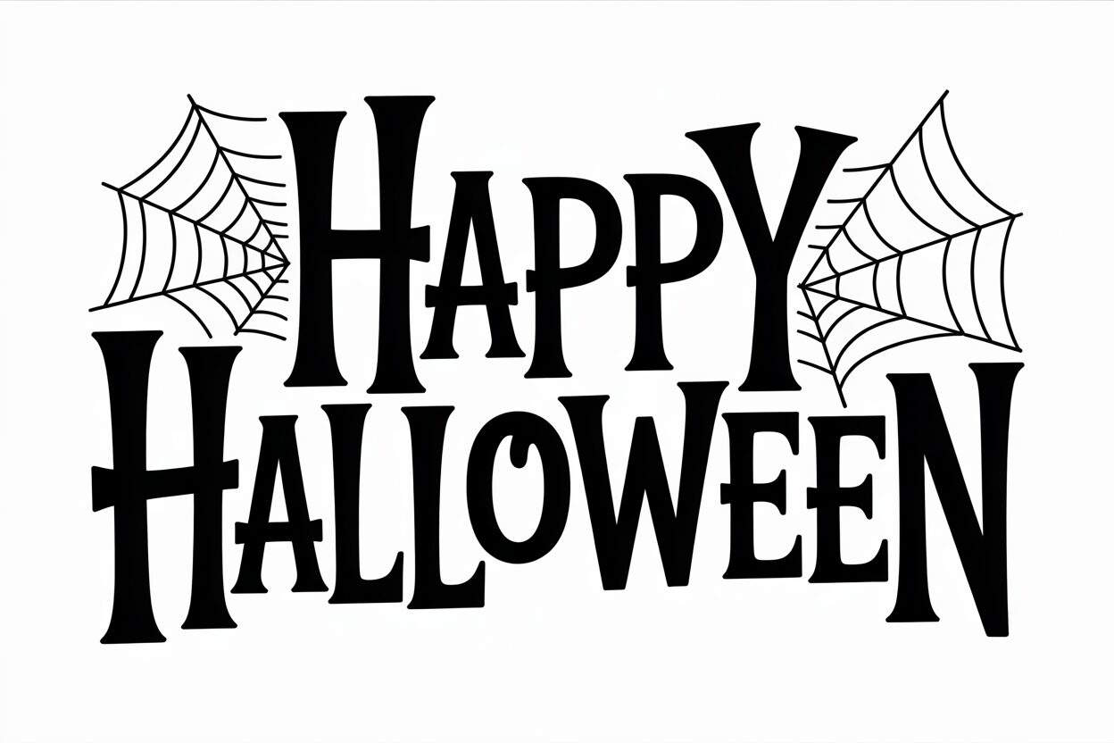45 Halloween Clipart Black and White Free to Download