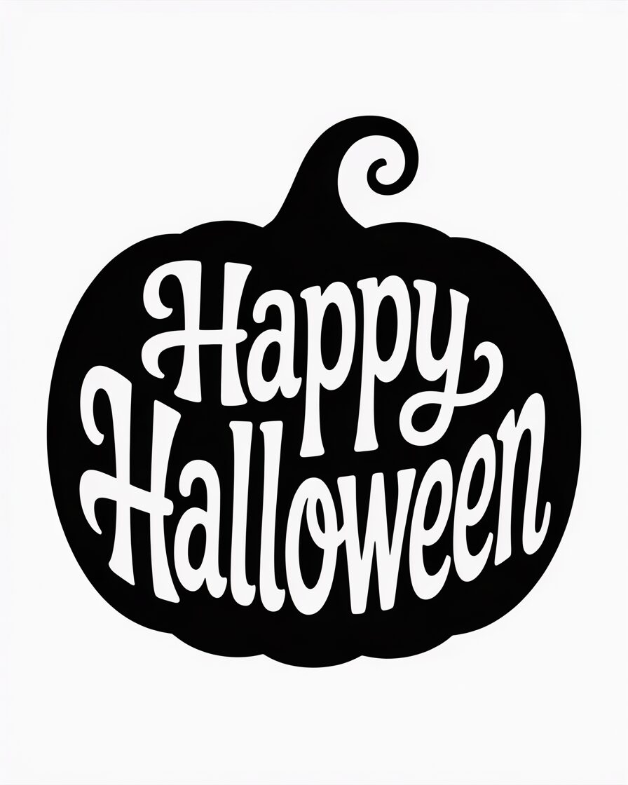 45 Halloween Clipart Black and White Free to Download