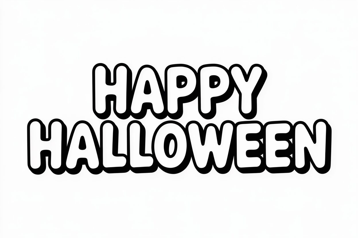 45 Halloween Clipart Black and White Free to Download