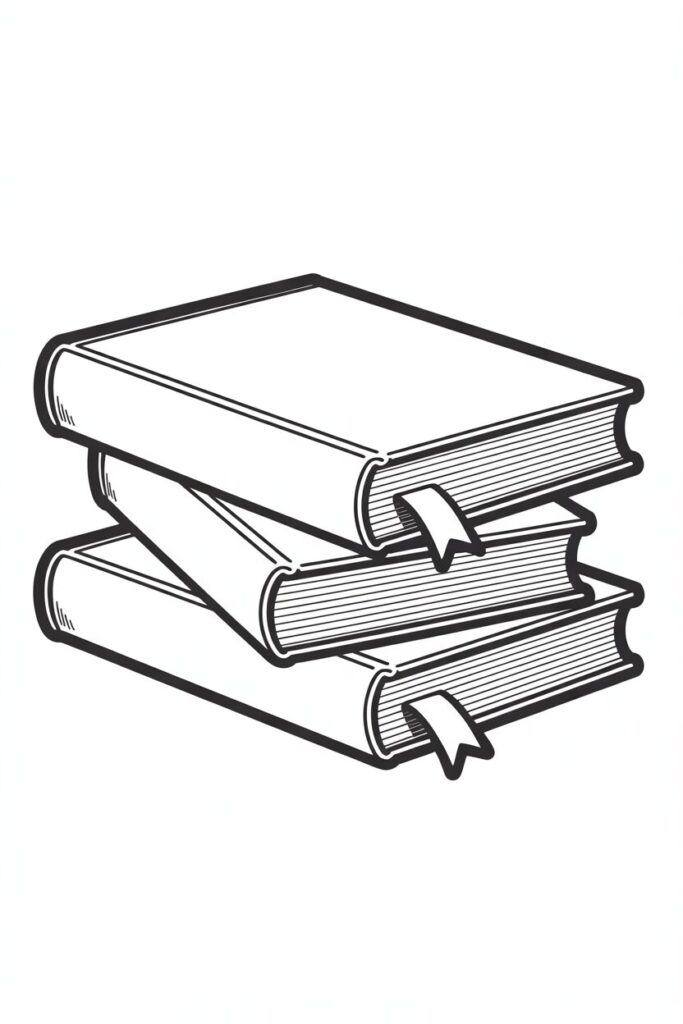 46 Book Clipart Black and White Free