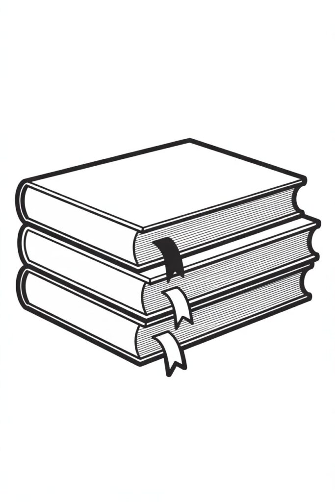 46 Book Clipart Black and White Free