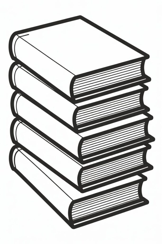 46 Book Clipart Black and White Free