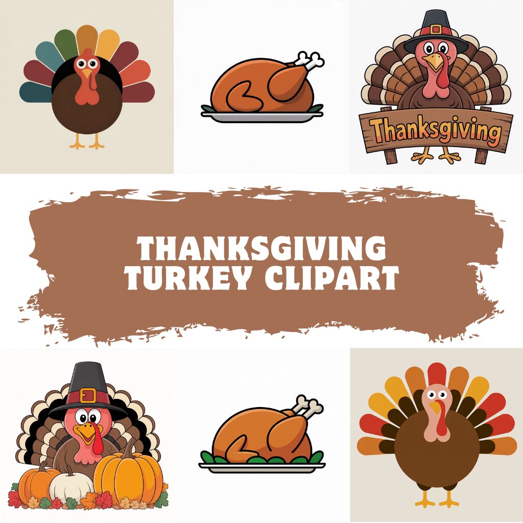 60 Thanksgiving Turkey Clipart Free to Download