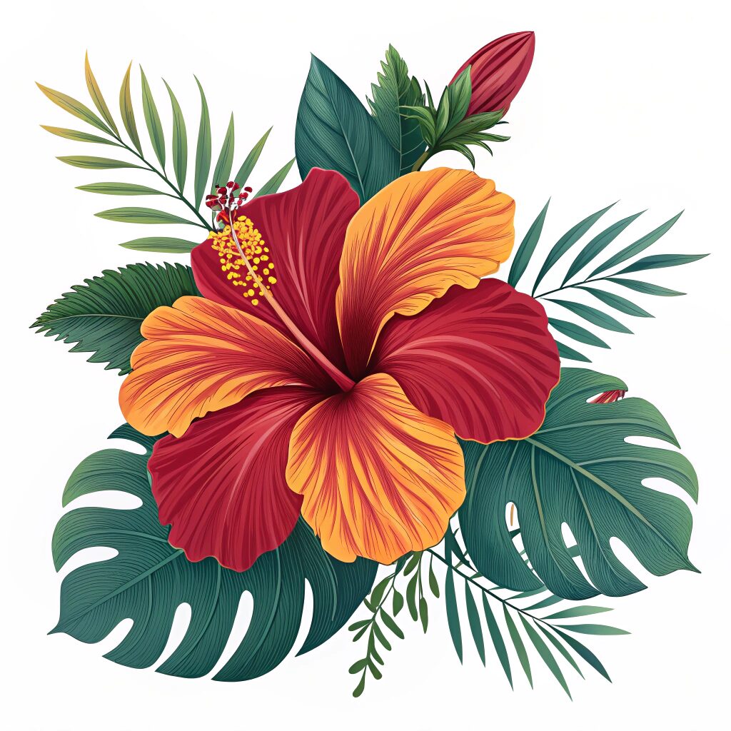 14 Hawaiian Flower Clipart Free