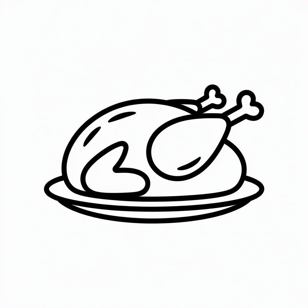 15 Turkey Black and White Clipart Free to Download
